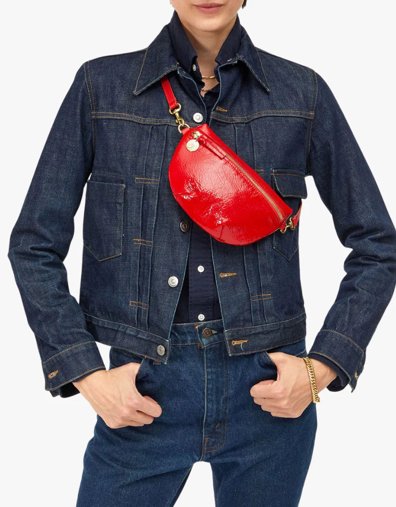 PUCKER PATENT RED PETITE FANNY - CLARE V. – Joelle's By Ally