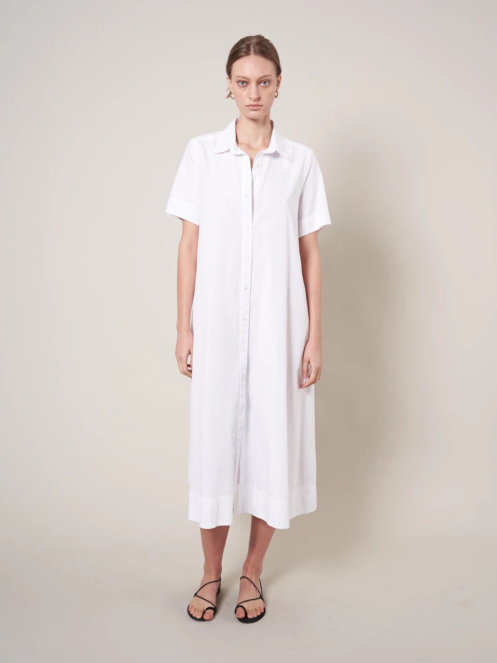 MARION CRISP POPLIN DRESS (WHITE) - WYETH – Joelle's By Ally