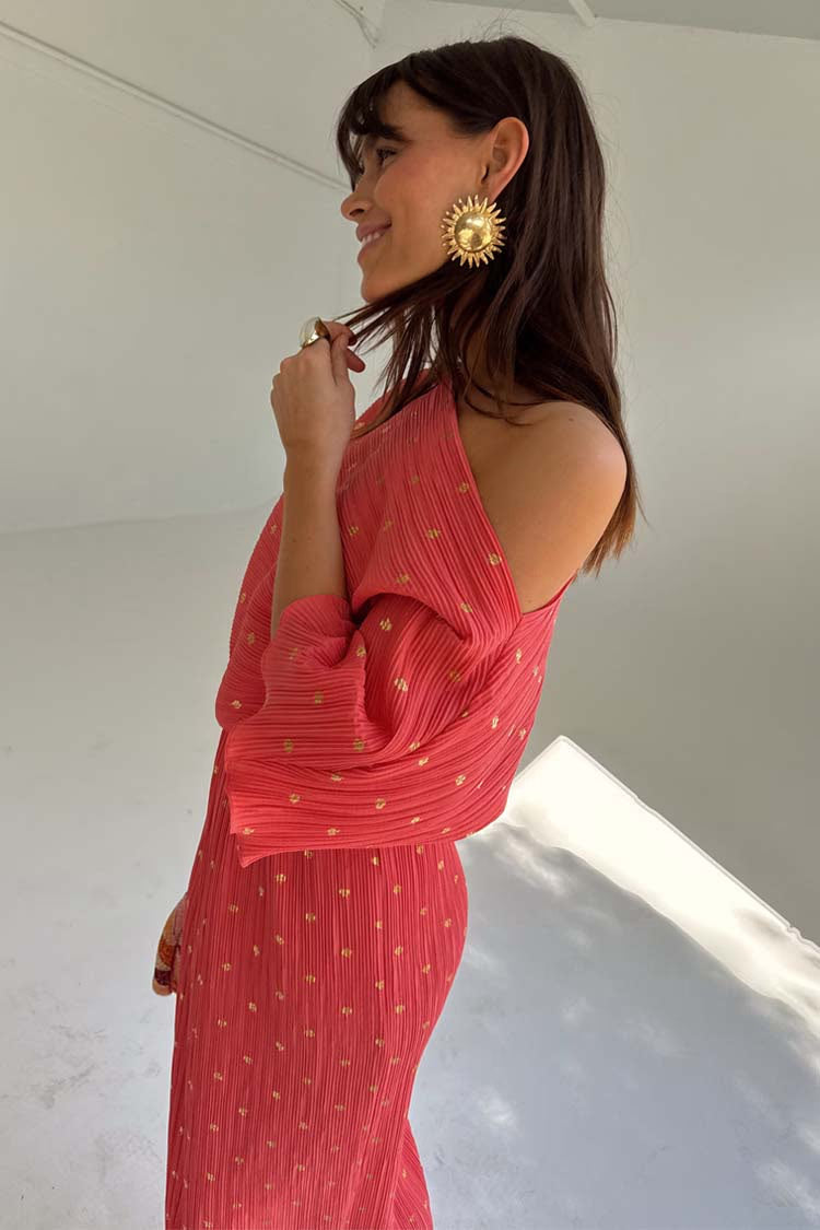 PLISSE TILLY DRESS (CORAL) - NEVER FULLY DRESSED – Joelle's By Ally