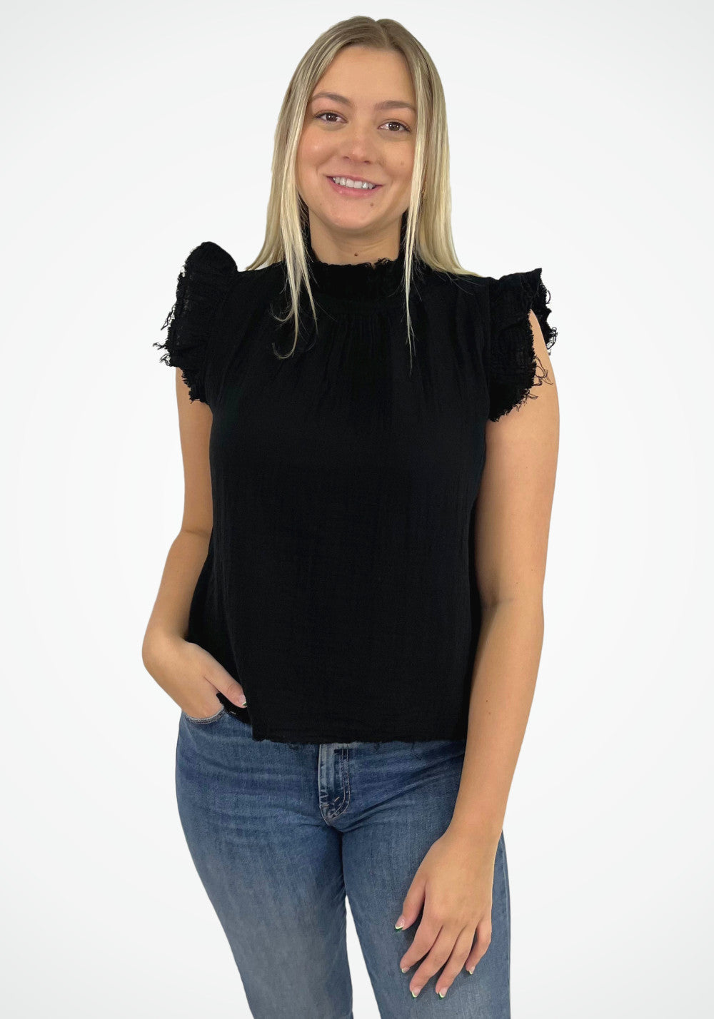 COTTON PRINCESS TOP (BLACK) - STARK – Joelle's By Ally